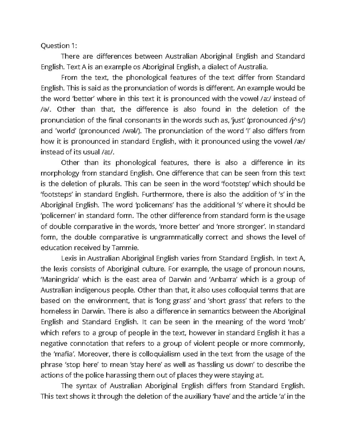 WEN02 June 2018 English Language Australian Aboriginal English ...