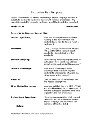 Mini Lesson 3 - Subject Area: English Language Arts Grade Level: 3rd ...