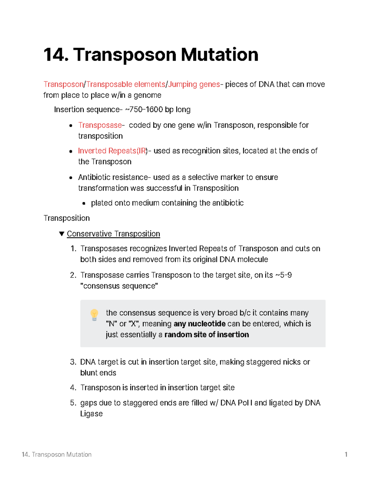 14.Transposon Mutation summer 2021 - Transposon Mutation 1 14 ...