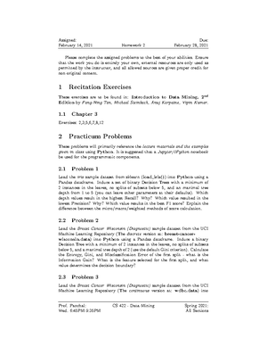 CS 571 Assignement 1 Solution - CS 571 – Assignment 1 Chapter 2 For ...