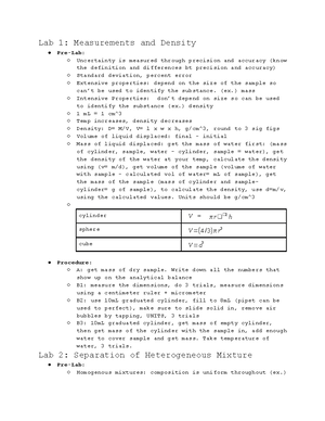 Lab 6 An Unknown Binary Mixture - Name Gabor Pohl Chemistry 225 An Unknown Binary Mixture - Studocu