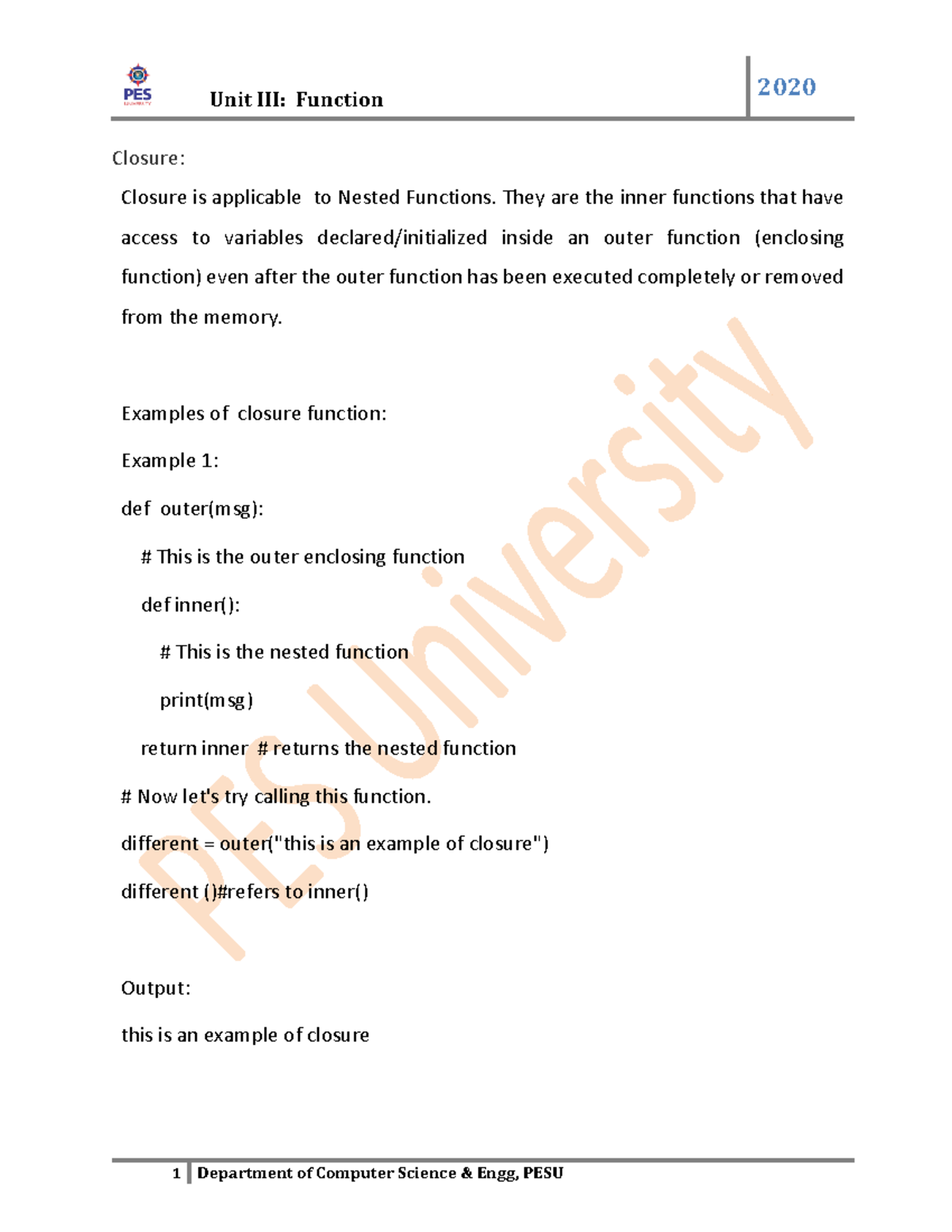 7 closure 202009 16141647 - Closure: Closure is applicable to Nested ...