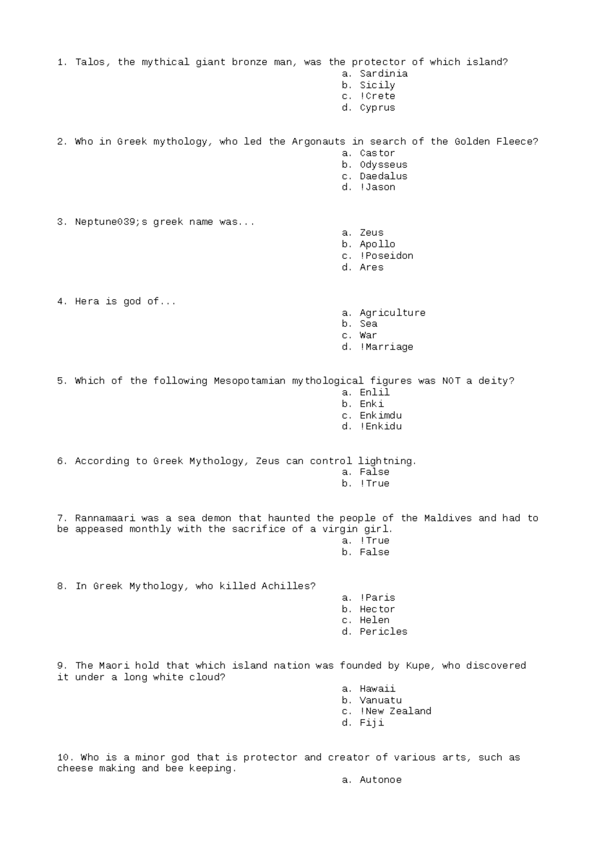 ARCH338 Essay 2 - tutorial work - Talos, the mythical giant bronze man ...