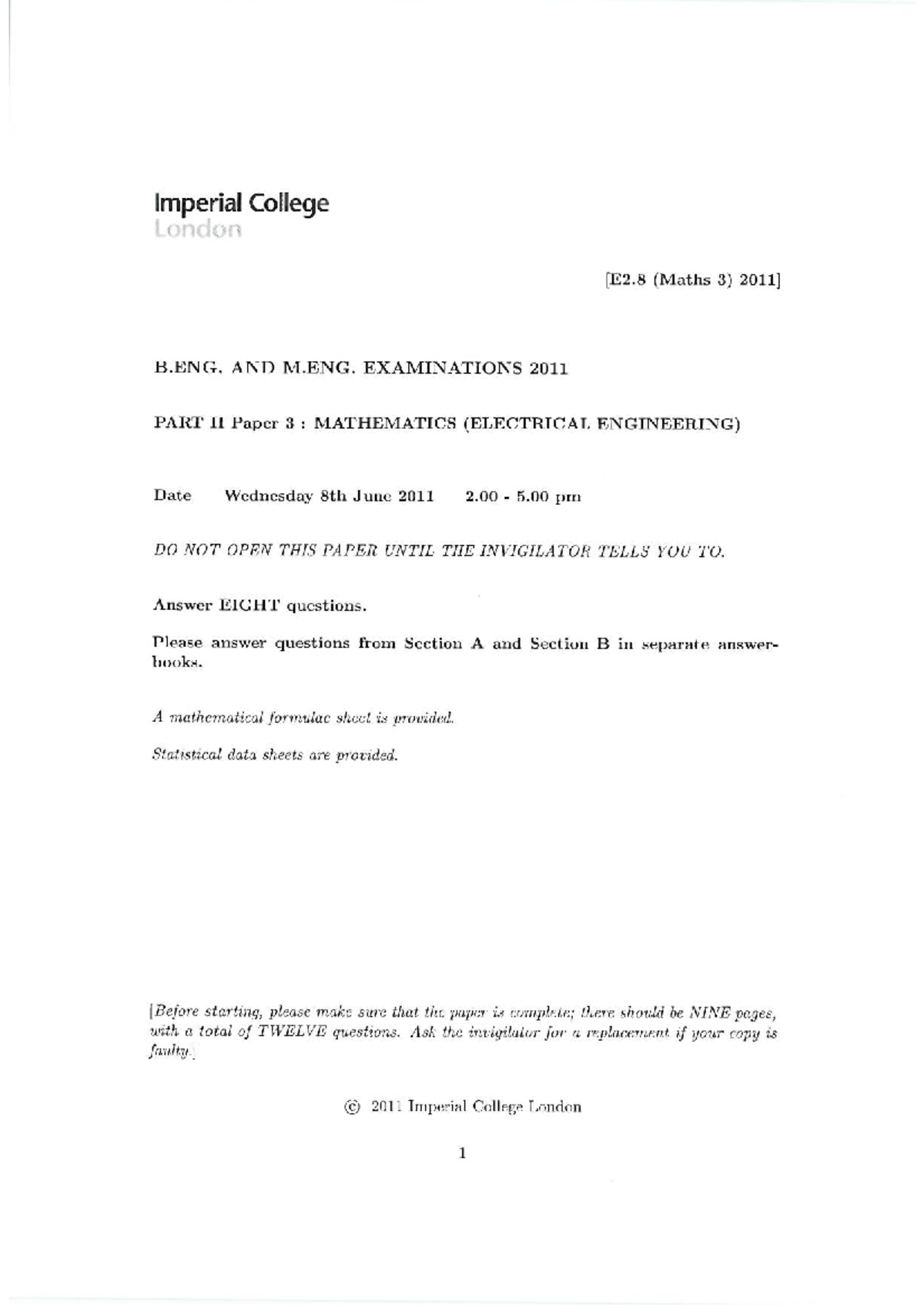 Exam 1 June 2011 Questions And Answers Warning Decodescan Unexpected Mcu Data Current