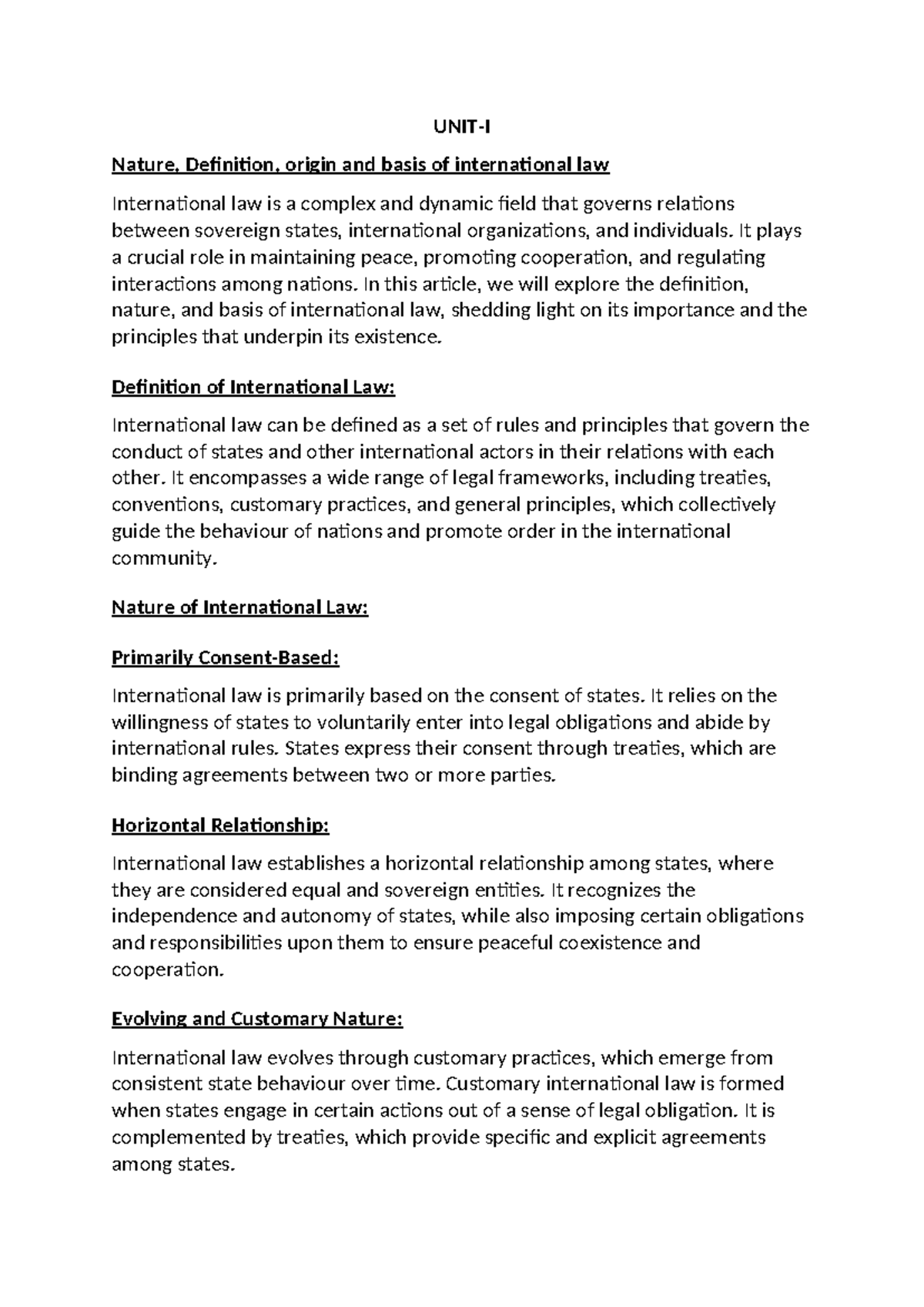 PIL unit 1 - This will be very useful for the examination - UNIT-I ...
