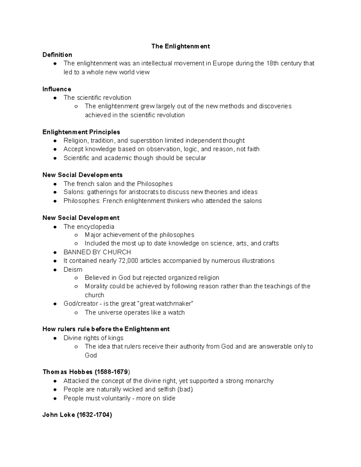 The Enlightenment - History since the 15th century - The Enlightenment ...