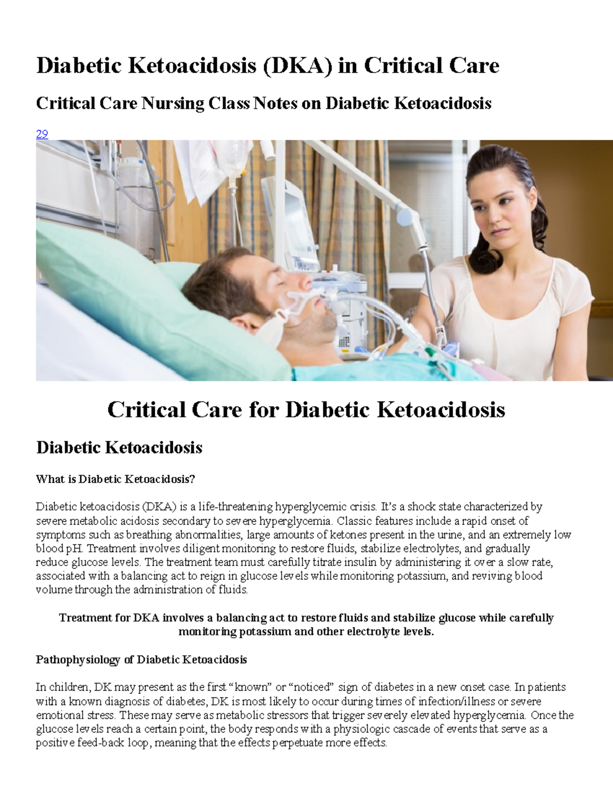 Diabetic Ketoacidosis article - Diabetic Ketoacidosis (DKA) in Critical ...