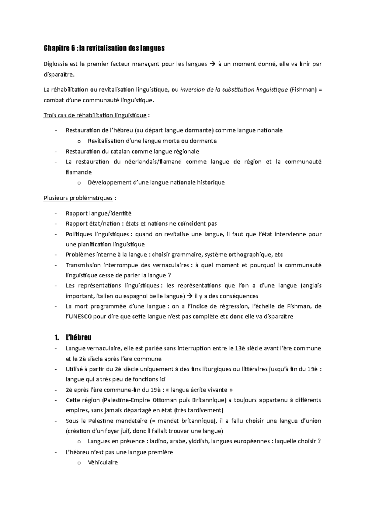 Synthèse chap 6 - Calabrese - Chapitre 6 : la revitalisation des ...