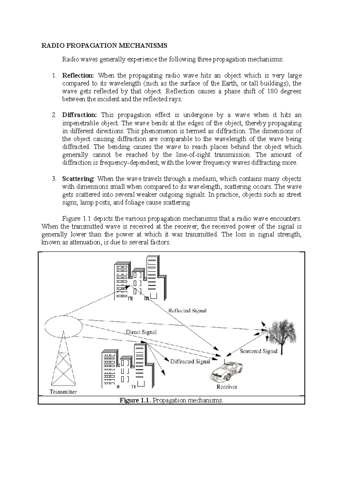 2 RPM - wireless adhoc networks - RADIO PROPAGATION MECHANISMS Radio waves generally experience ...