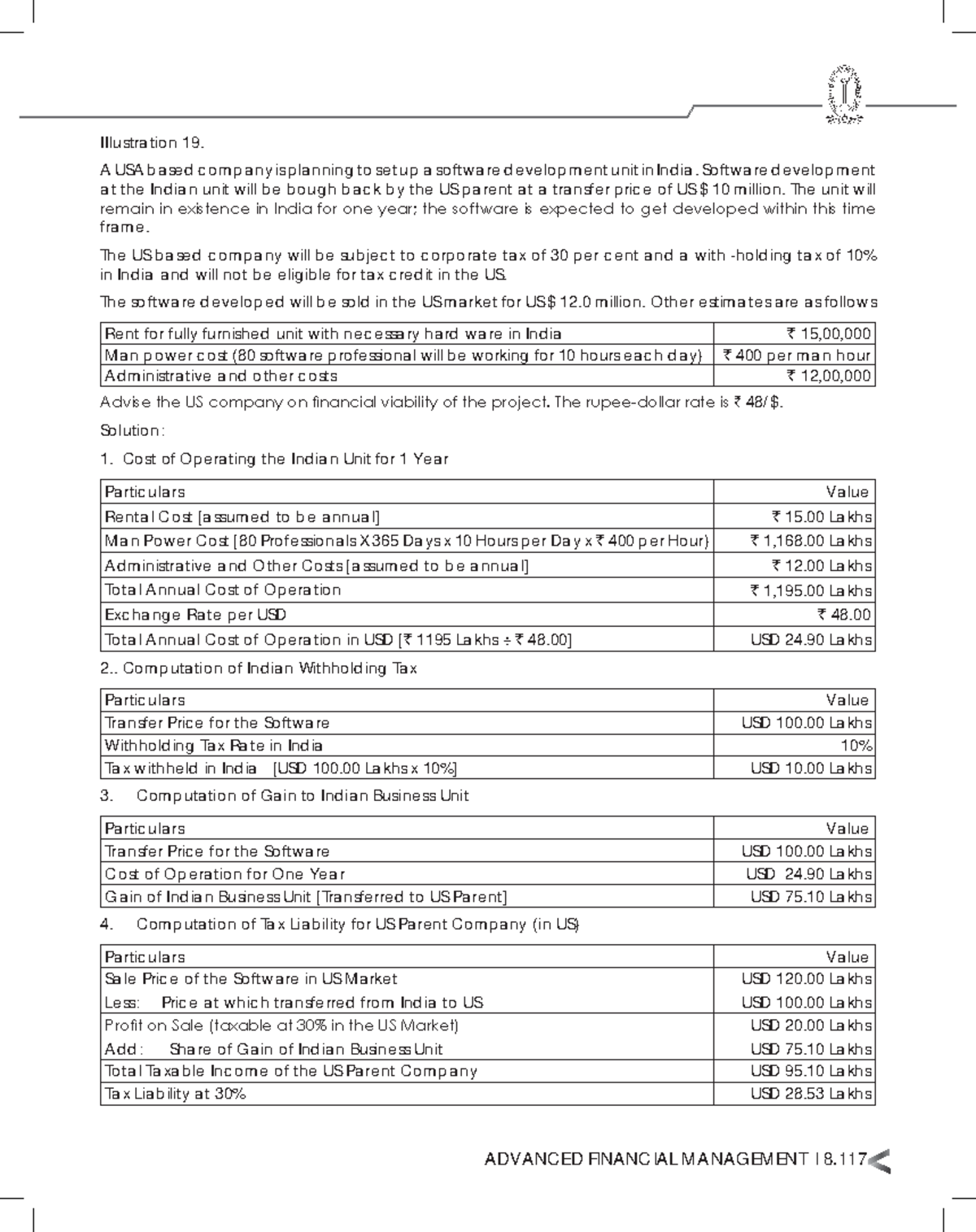 Advanced Financial Management - Institute of Cost-202 - ADVANC ED ...