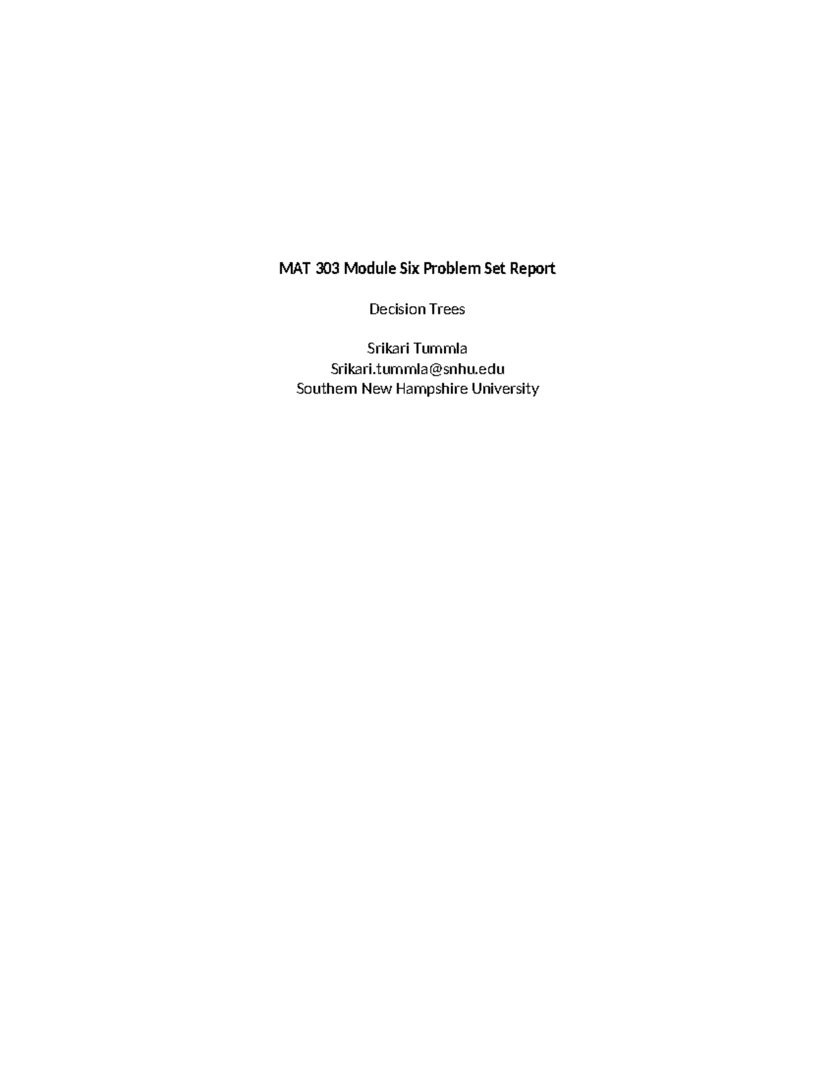 Problem Set 6 Answers - qwertyguijok - MAT 303 Module Six Problem Set ...