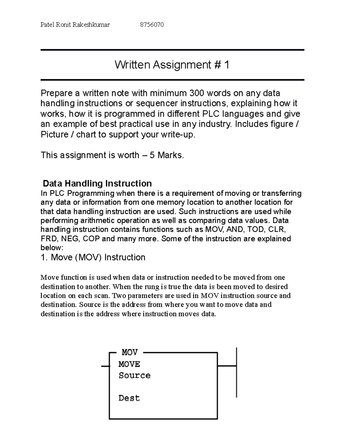 Written Assignment # 1 - Written Assignment # 1 Prepare a written note ...