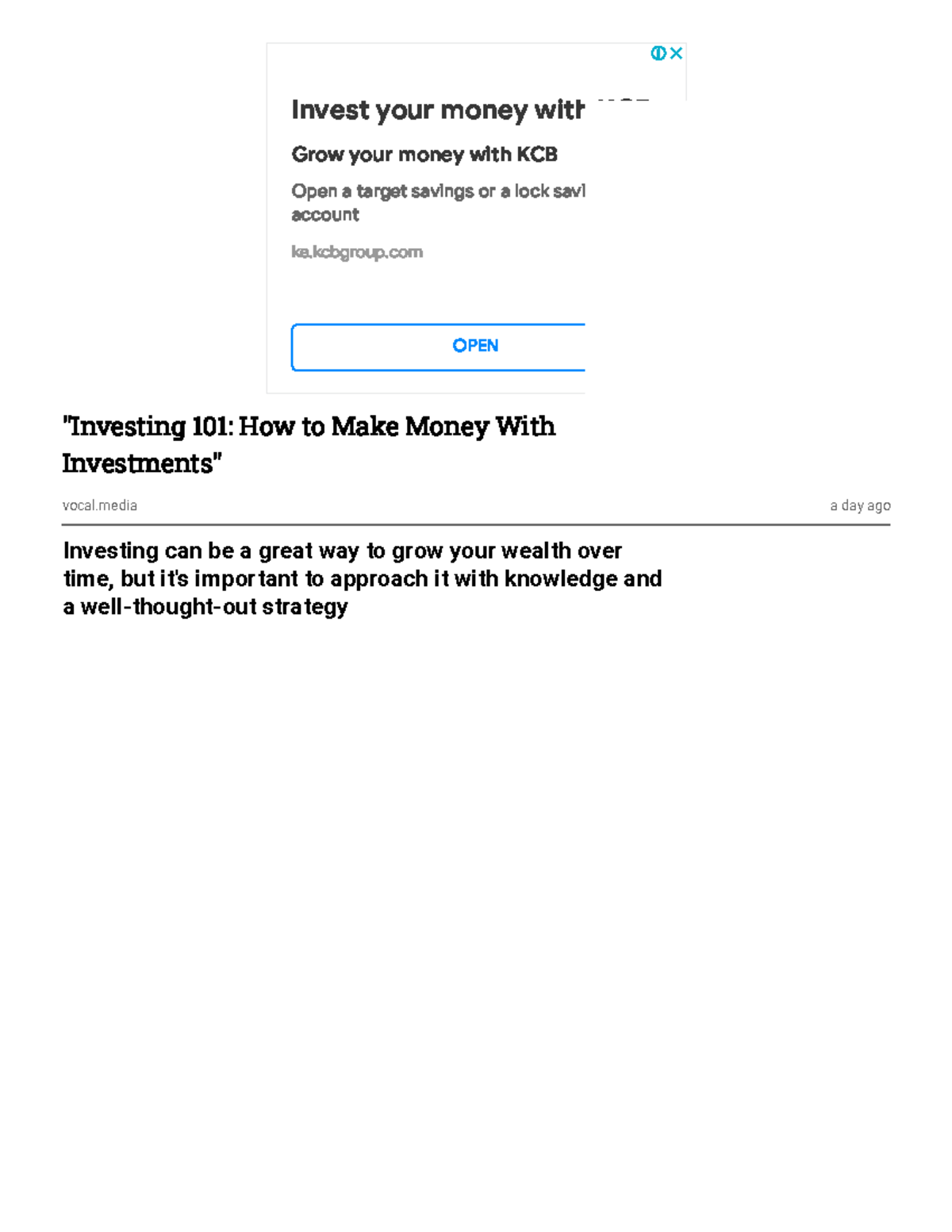 Investing 101 How to Make Money With Investments - "Investing 101: How ...