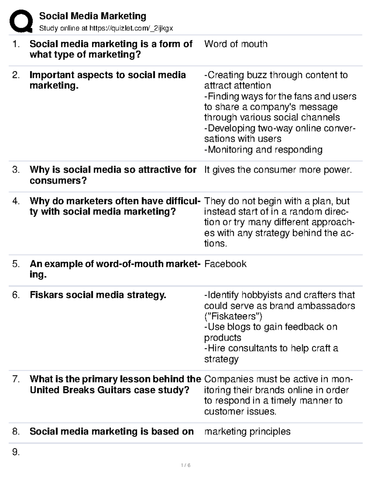 Social media market guide - Study online at quizlet/_2ijkgx Social ...