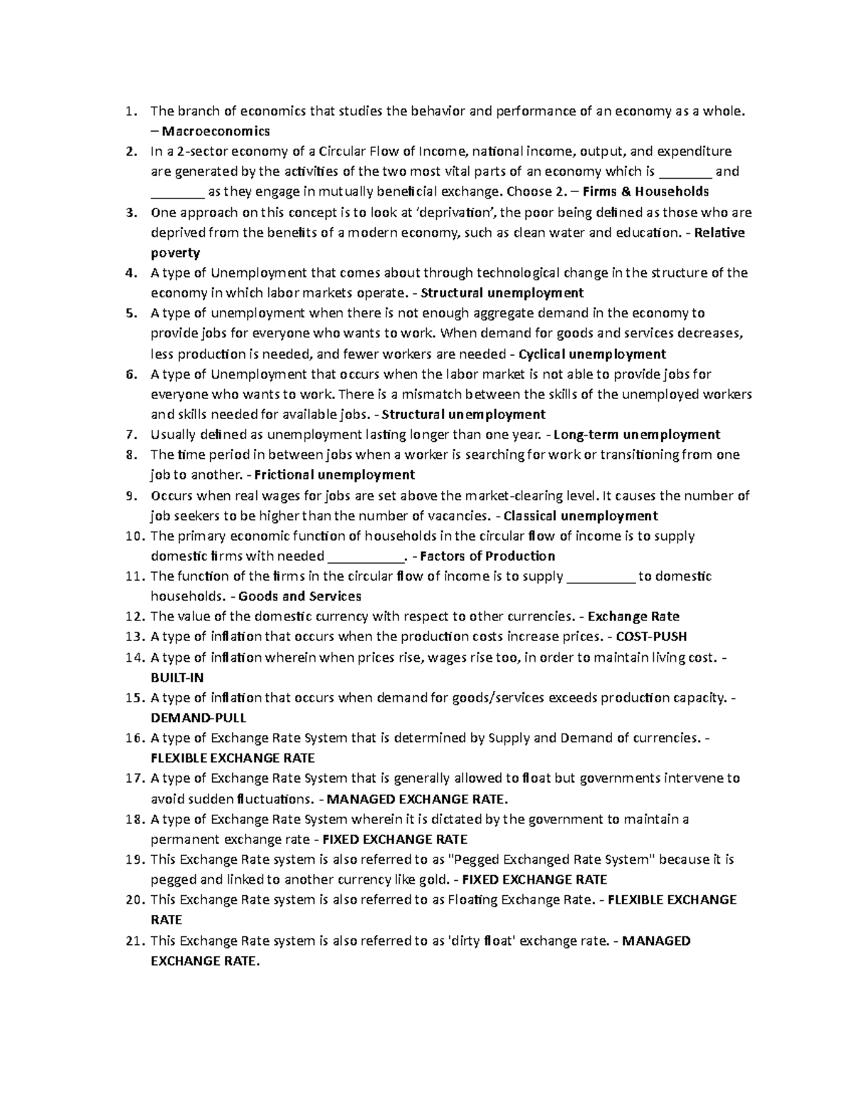 Applied Economics Answer Key - The branch of economics that studies the ...