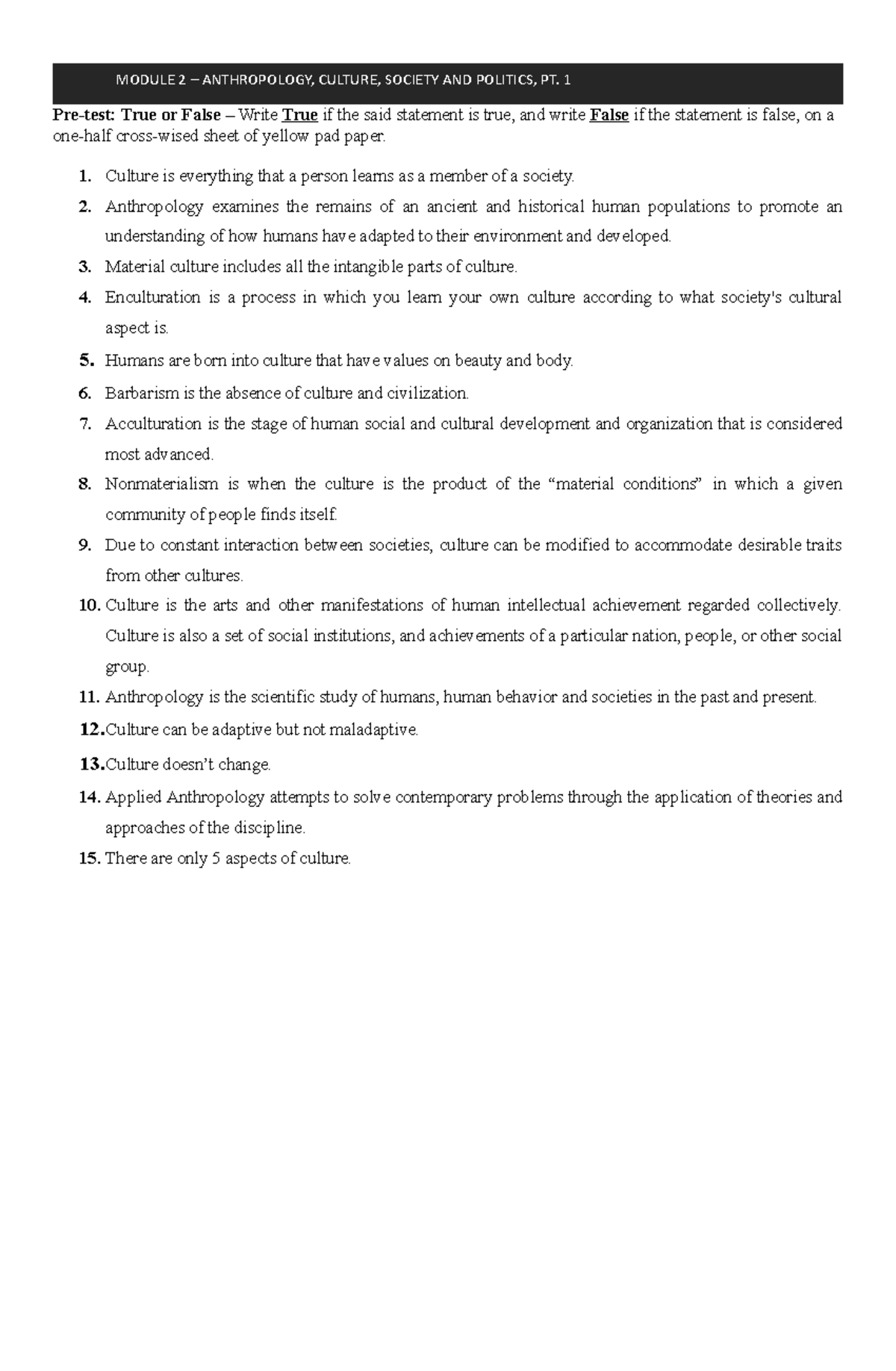 2 UCSP Module Chapter 2 - Understanding Culture Society and Politics ...