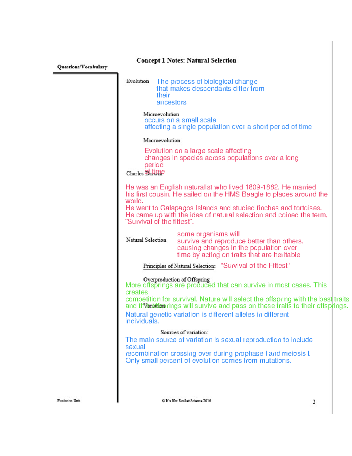 Natural Selection Packet The Process Of Biological Change That natural-selection-packet-the-process-of-biological-change-that
