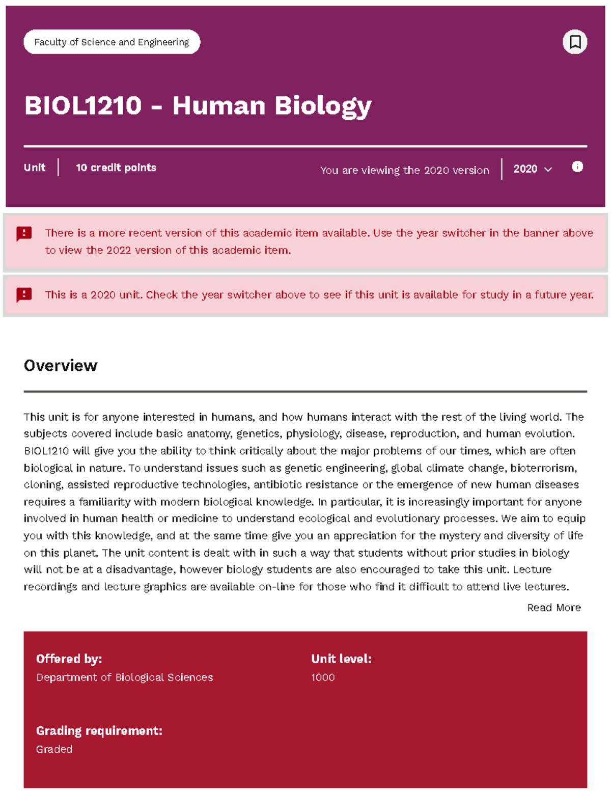Human Biology Course Outline Human Biology Course Outline - FacýÜûĒ æf ...