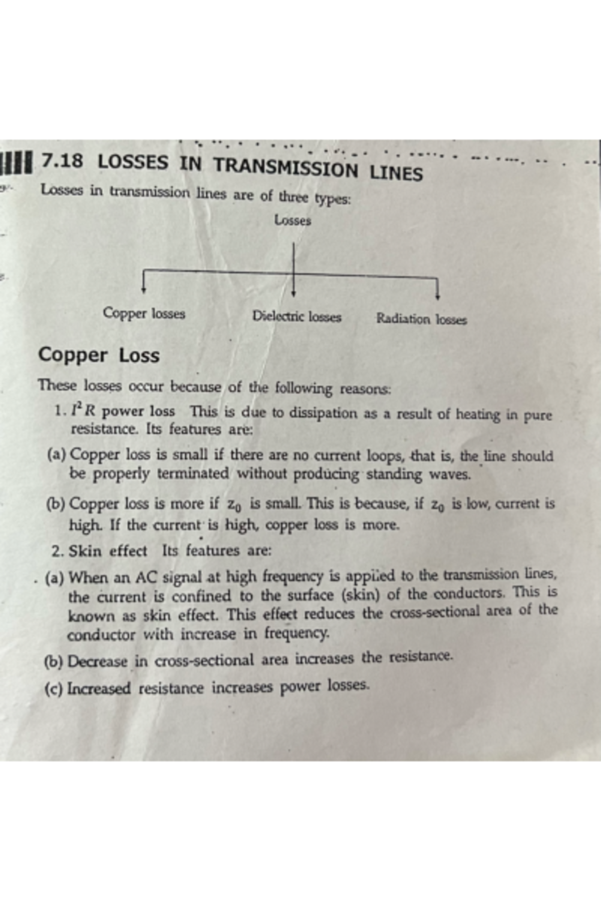 Losses in transmission lines - Electrical Engineering - Studocu