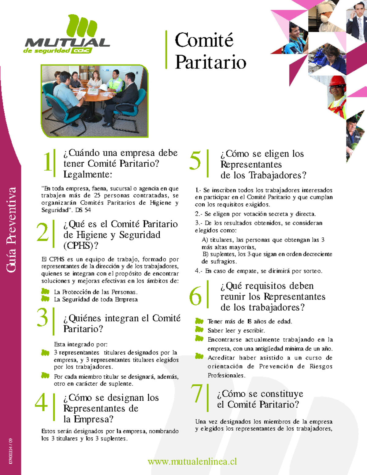 Ficha Comite Paritario de Higiene y Seguridad - 1 2 7 4 mutualenlinea ...