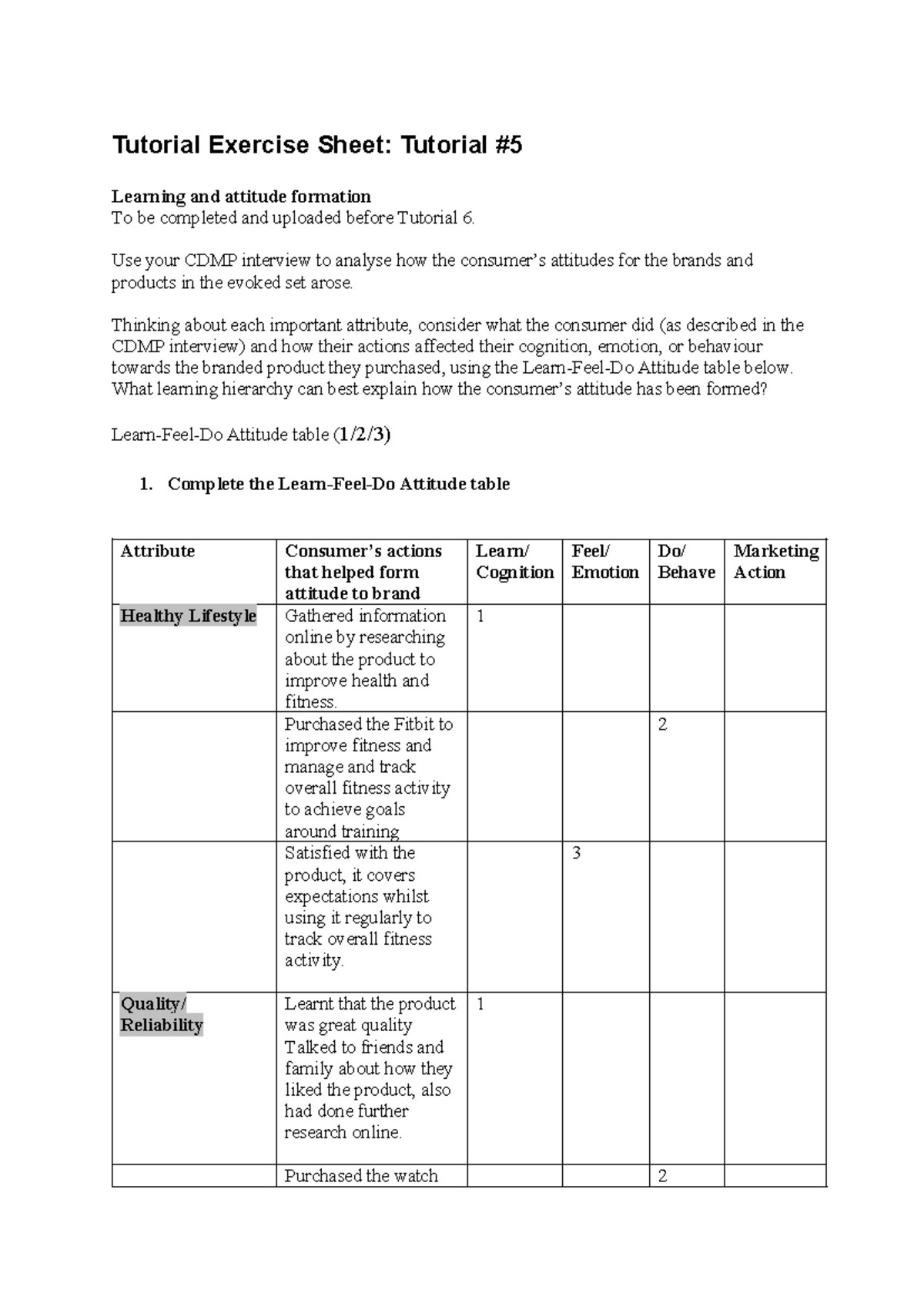 Tutorial Exercise Sheet 5-1 - Tutorial Exercise Sheet: Tutorial # 5 ...