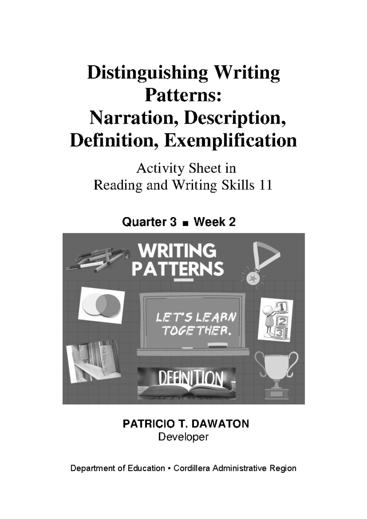 Passed 1657-13-21 Melcs Dep Ed-CAR RO Distinguishing Writing Patterns ...