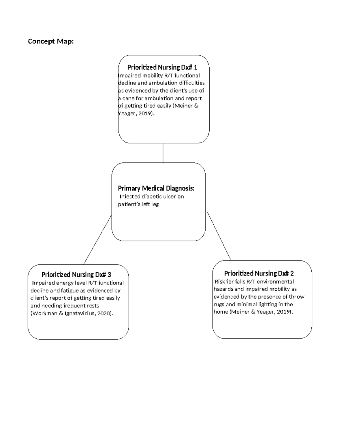 Module 5 Care Plan & Concept Map - Concept Map: Primary Medical ...