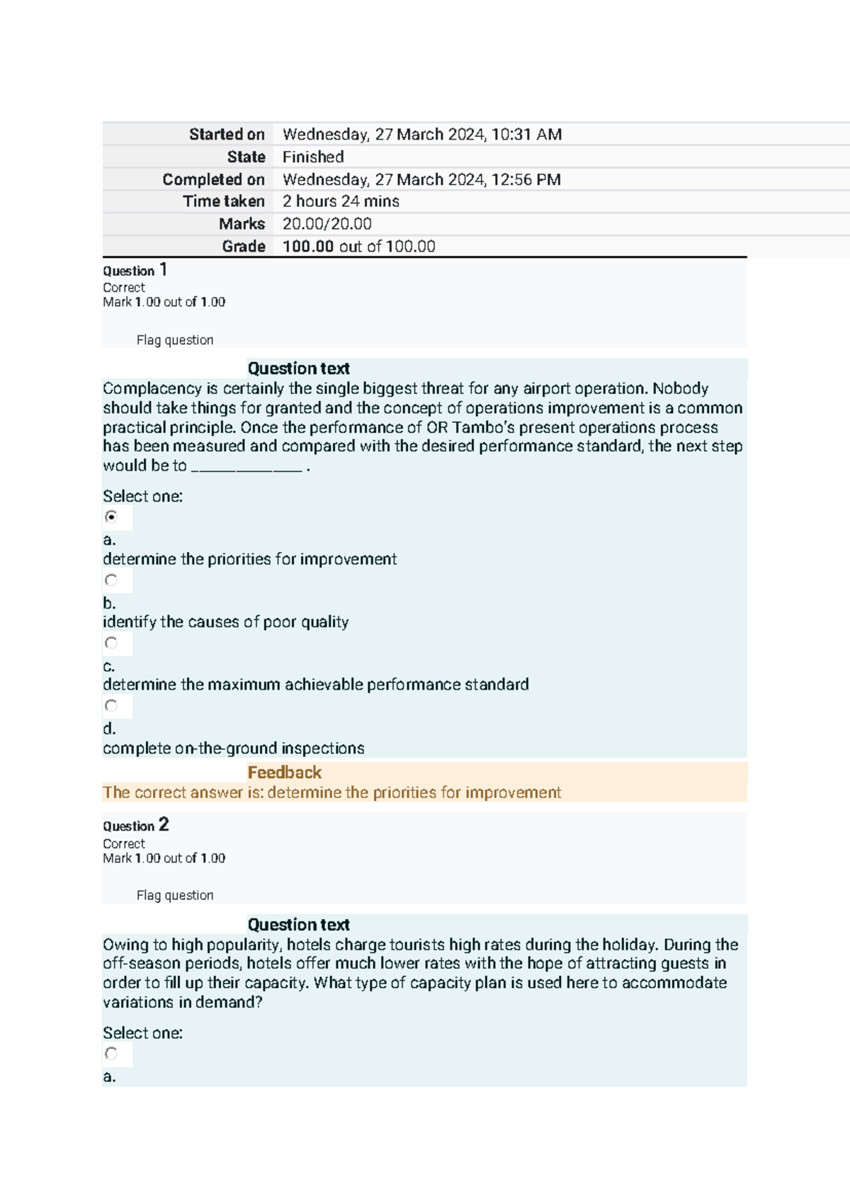 MNB1601-Assignment 4 - Started on Wednesday, 27 March 2024, 10:31 AM State Finished Completed on ...