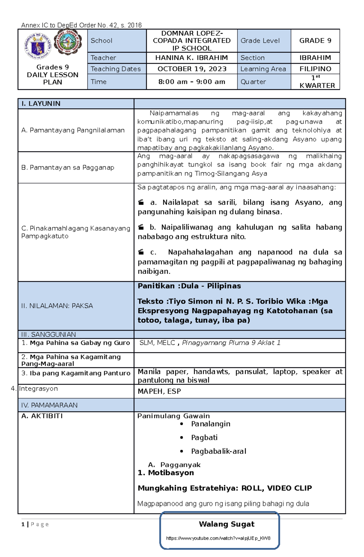 Fil-9-LP-CO1 - ALOHOMORA - Annex IC to DepEd Order No. 42, s. 2016 ...