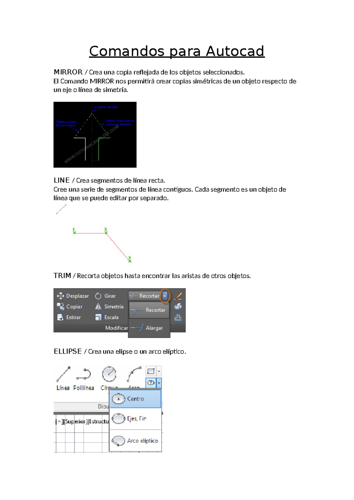 Comandos para Autocad - apuntes para trabajos - Comandos para Autocad ...