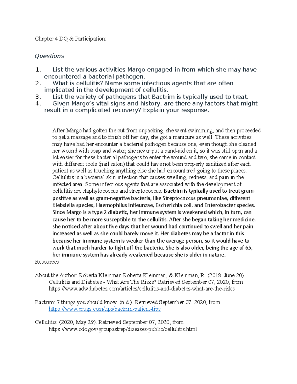 Chapter 4 DQ - DQ - Chapter 4 DQ & Participation: Questions List the ...