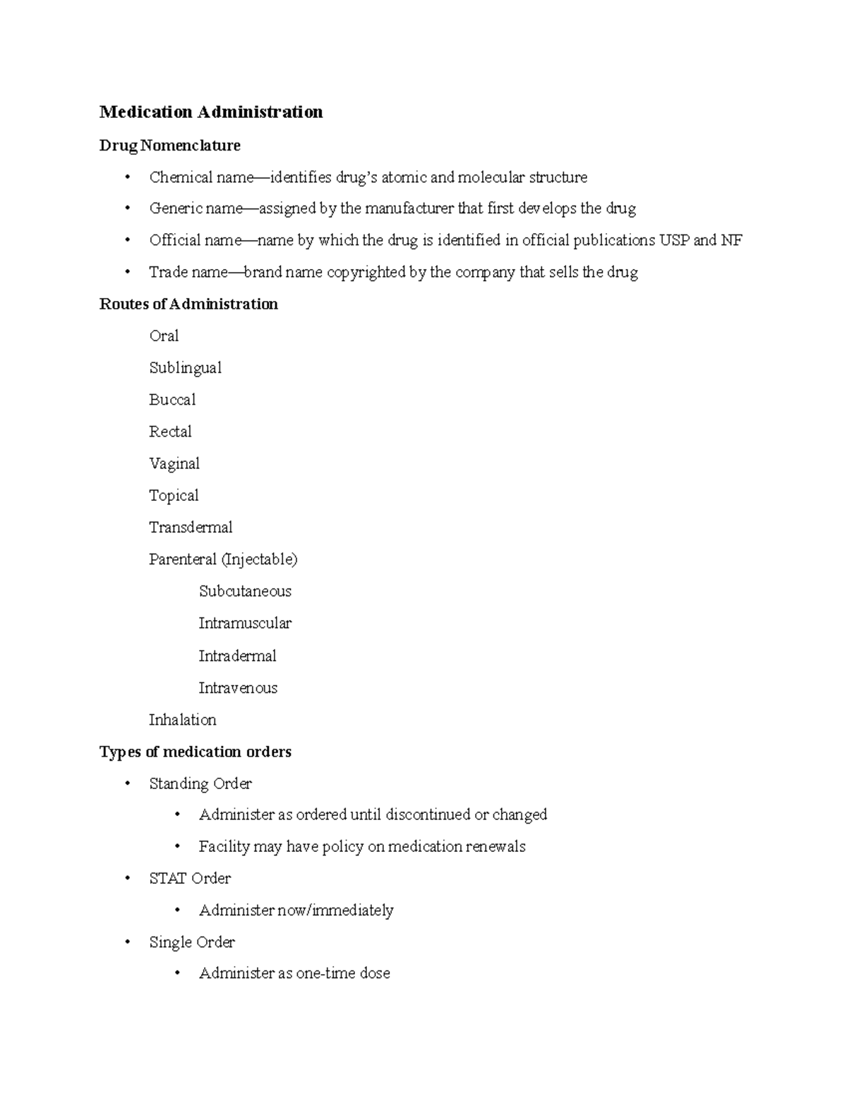 Medication Administration Notes - Medication Administration Drug ...