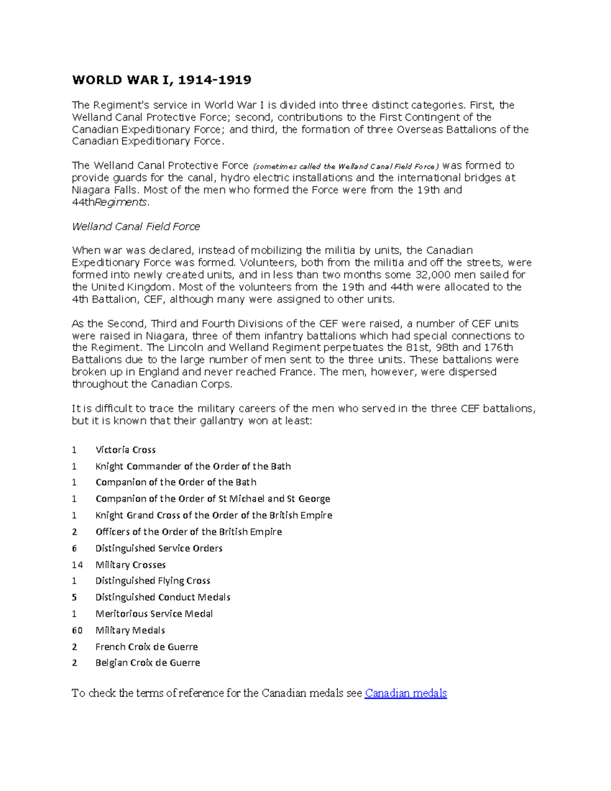 A Brief History of the Canadian Expeditionary Force - Remembering World ...