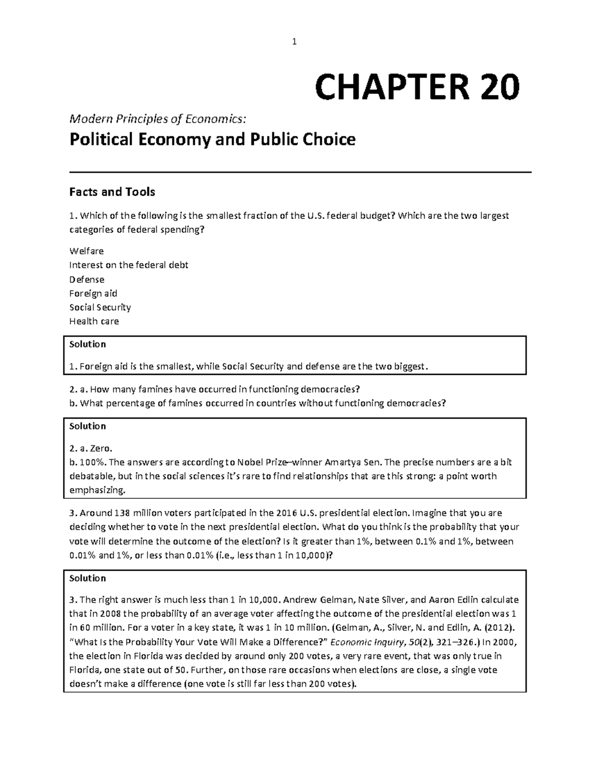 Chapter 20 Solutions - CHAPTER 20 Modern Principles of Economics ...