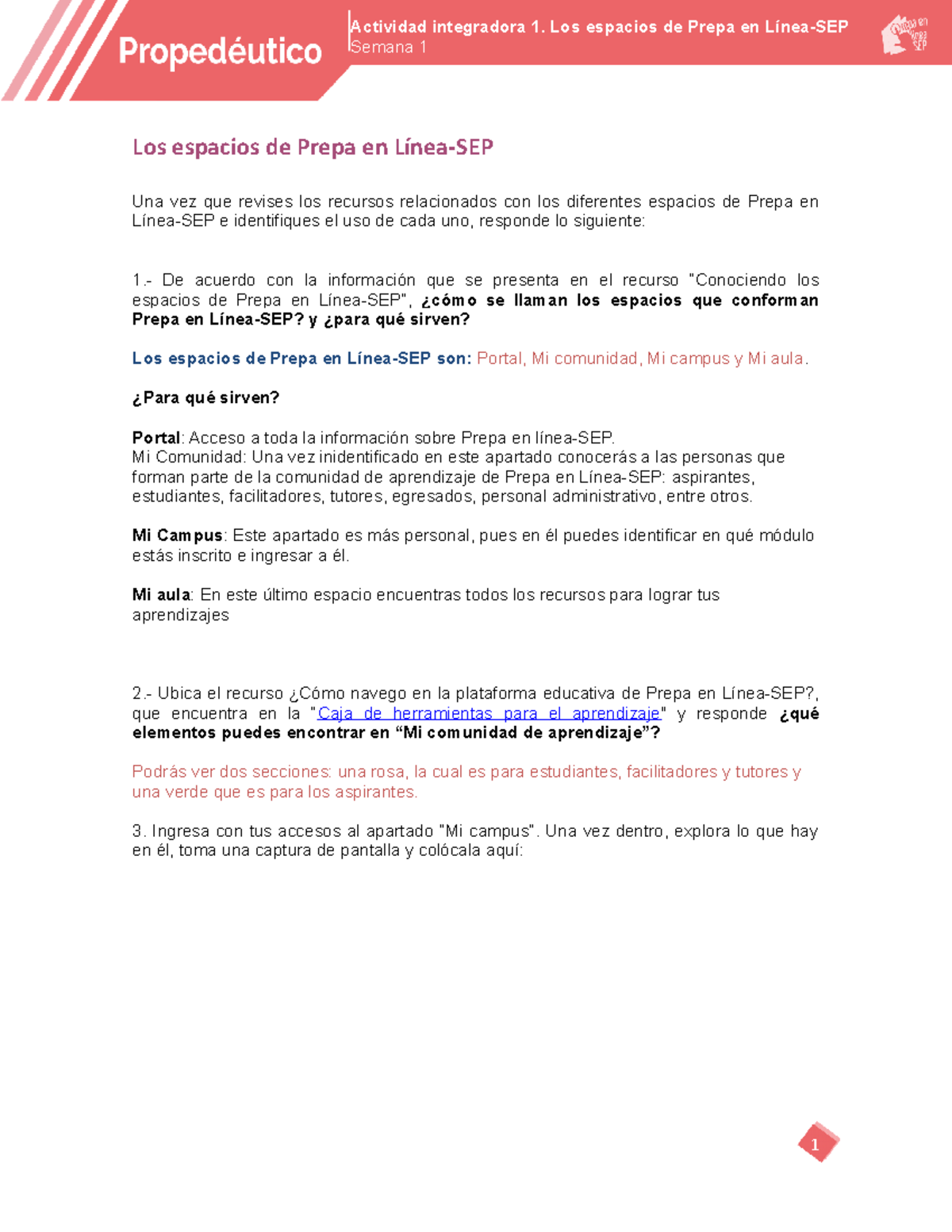 M00S1AI1 modulo 1 - Los espacios de Prepa en Línea-SEP Una vez que revises los recursos ...