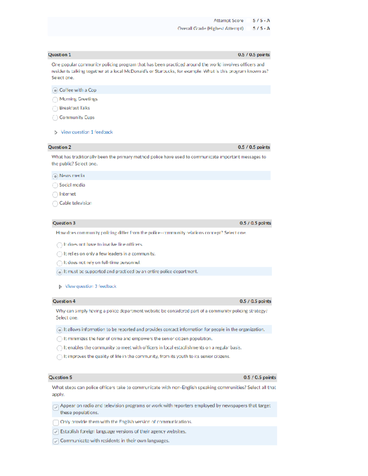 CJ205 6-0 Check Your Knowledge - CJ 205 - Studocu