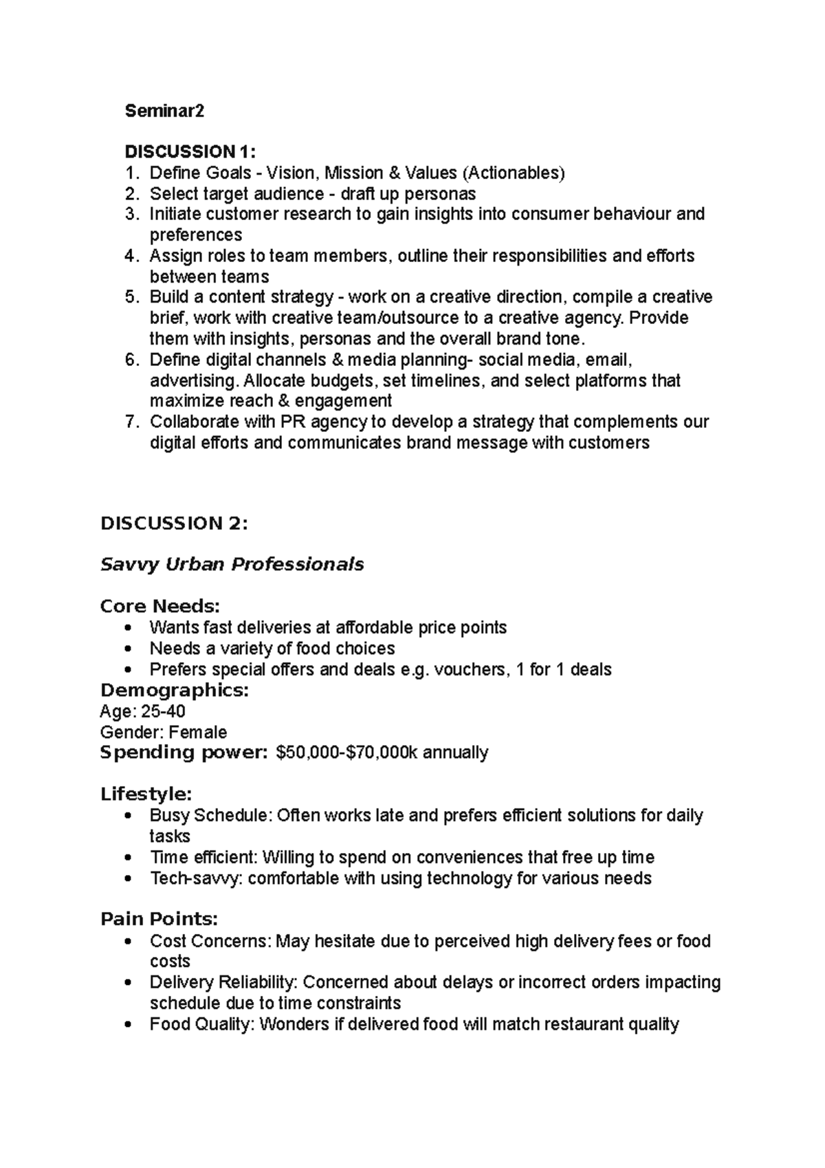 Seminar 2 Padlet - discussion - Seminar DISCUSSION 1: Define Goals ...