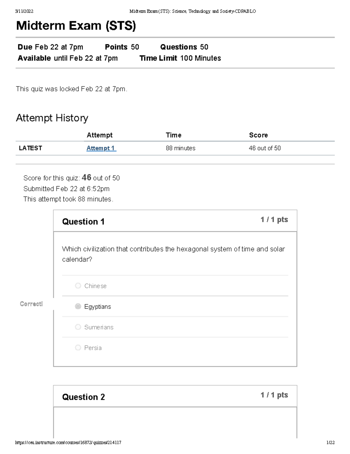 Midterm Exam Sts Science Technology And Society Cdpablopdf Midterm Exam Sts Due Feb 22 At