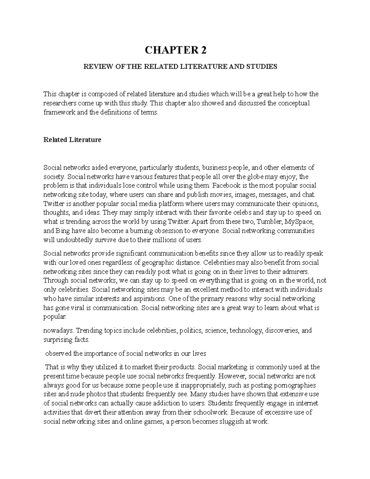 Chapter 2 - I dont know - CHAPTER 2 REVIEW OF THE RELATED LITERATURE ...