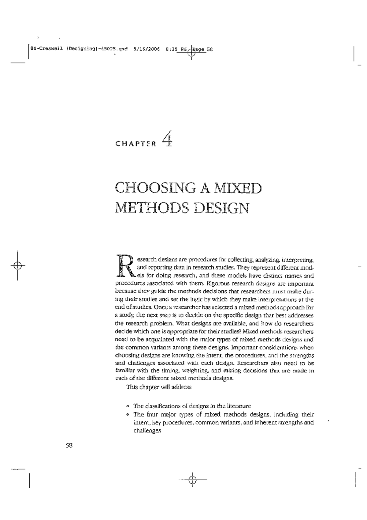 Choosing a mixed methods design - Change Management - Studocu