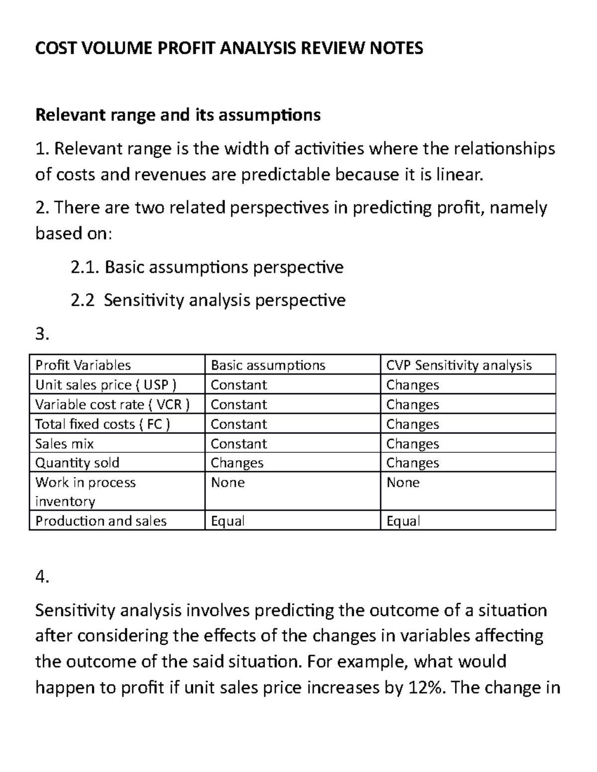 COST Volume Profit Analysis Review Notes COST VOLUME PROFIT ANALYSIS cost-volume-profit-analysis-review-notes-cost-volume-profit-analysis
