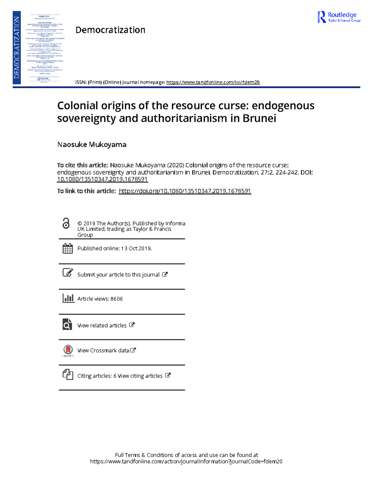 Colonial origins of the resource curse endogenous sovereignty and ...
