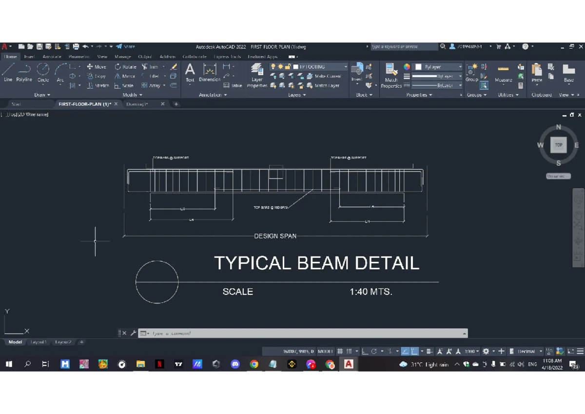 Typical Beam Detail lecture in hydra - Civil Engineering - Studocu