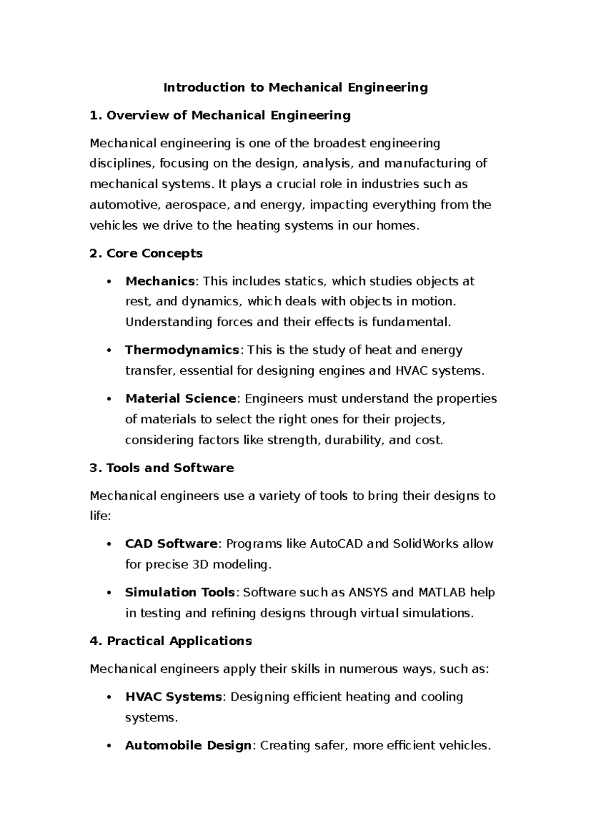 T01 - Engineering Intro - Introduction to Mechanical Engineering ...