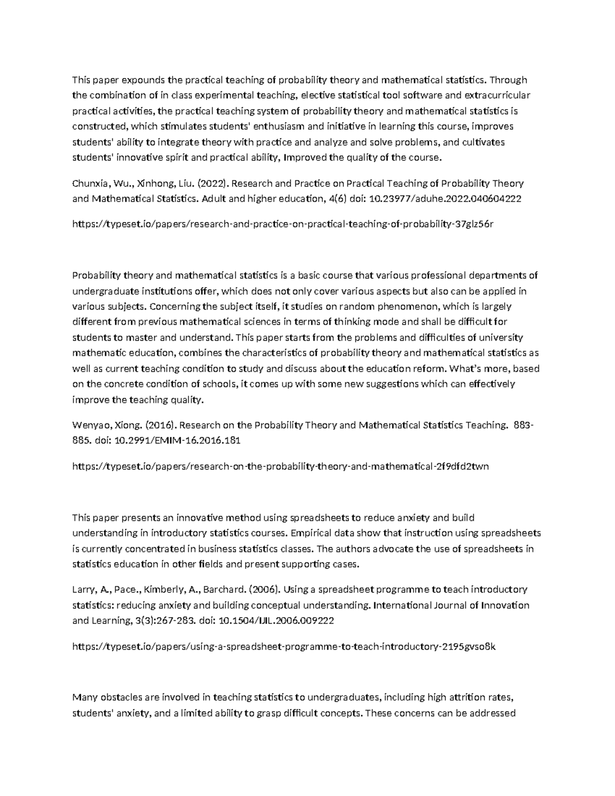 RRL - use responsibly - This paper expounds the practical teaching of ...