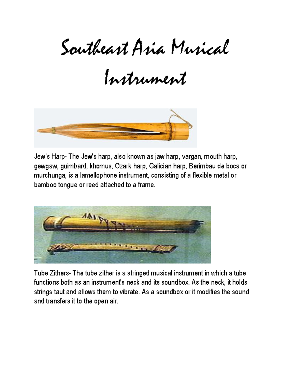 Southeast Asia Musical Instrument converted 1 - Southeast Asia Musical ...