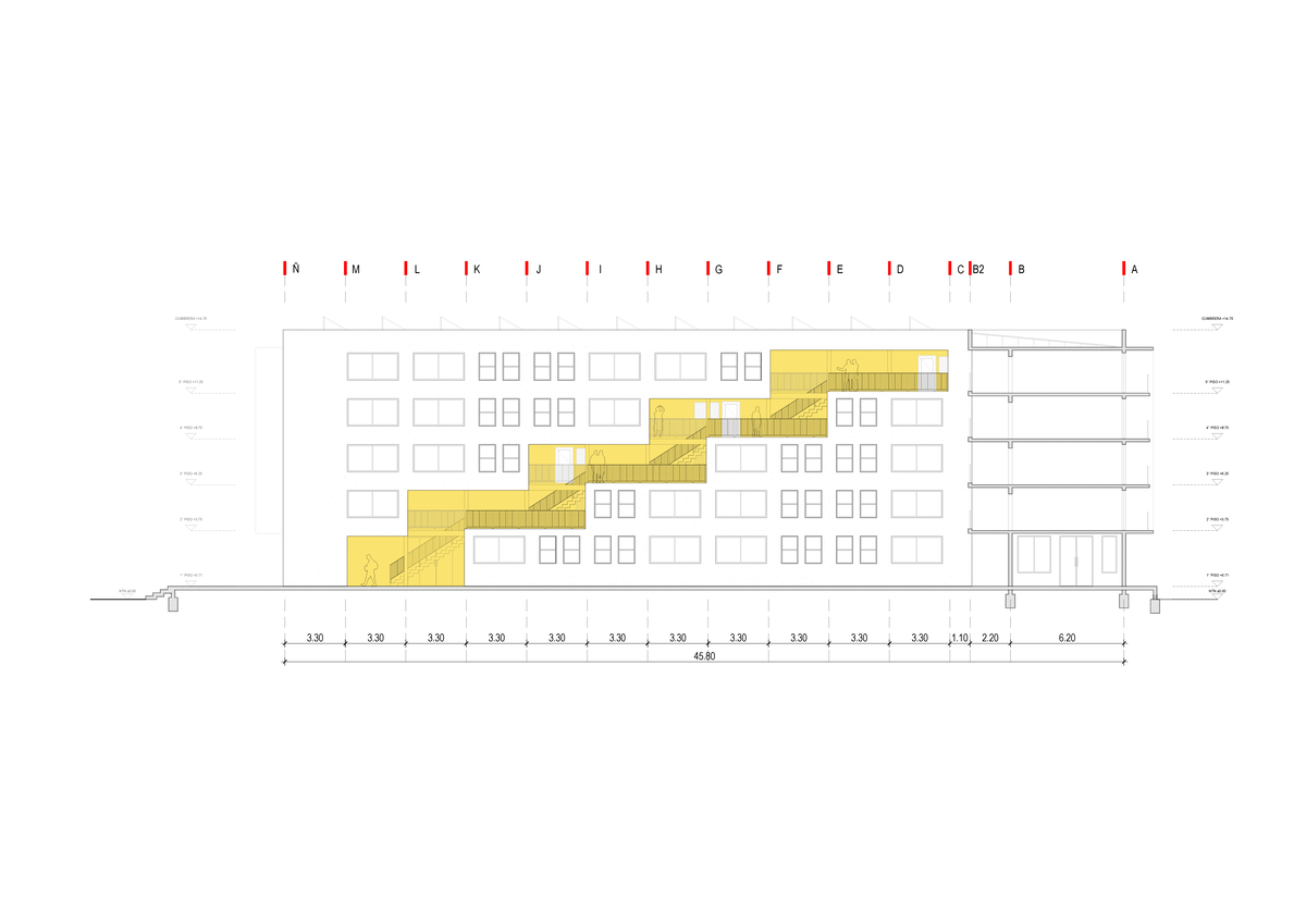 Corte EJE 4 ( Transversal) - NTN ±0. ####### NTN ±0. Ñ M L K J I H G F E D C B2 B A - NTN ±0 ...