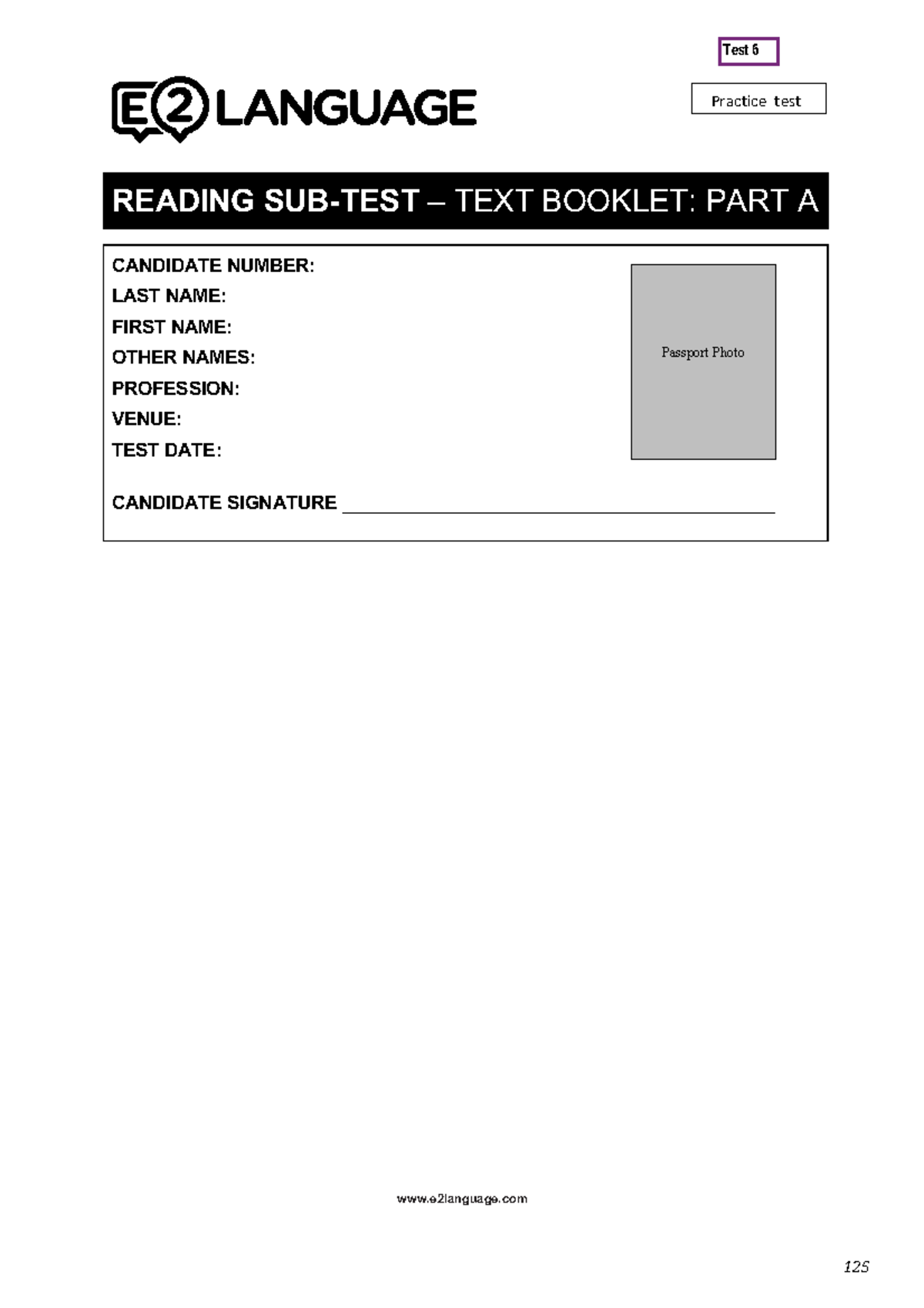 Full Reading Test ABC-21 - READING SUB-TEST – TEXT BOOKLET: PART A ...