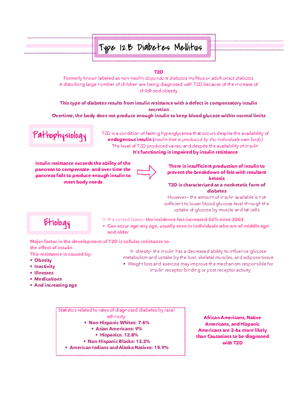 Type 2 Diabetes - notes on type 2 diabets - Type 12 Diabetes Mellitus ...