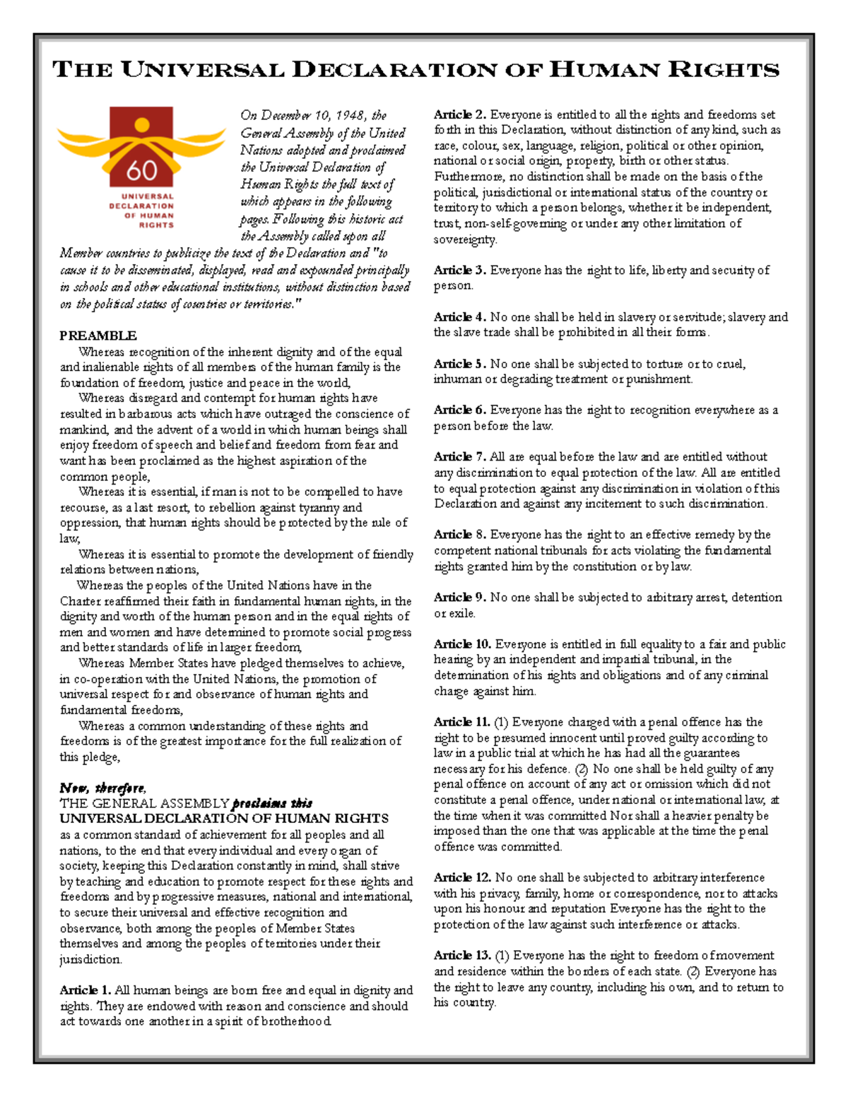 42890200 International Declaration of Human Rights - LLB - IIUI - Studocu